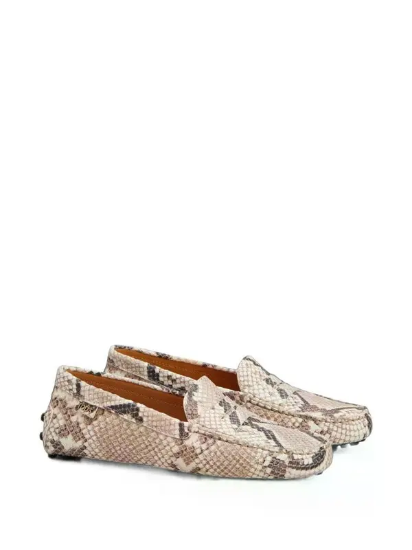 TOD'S Snakeskin-effect Gommino Loafers