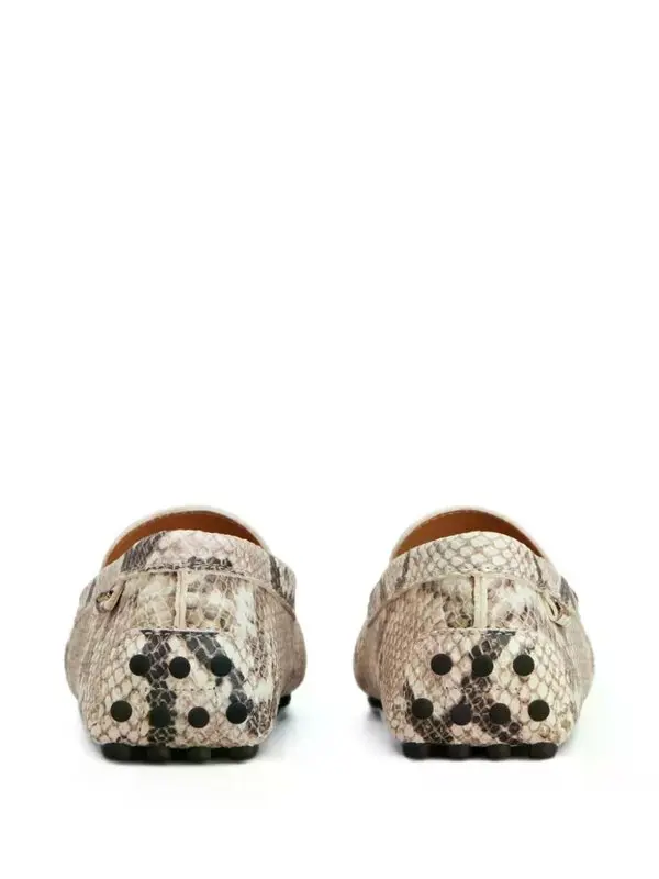 TOD'S Snakeskin-effect Gommino Loafers