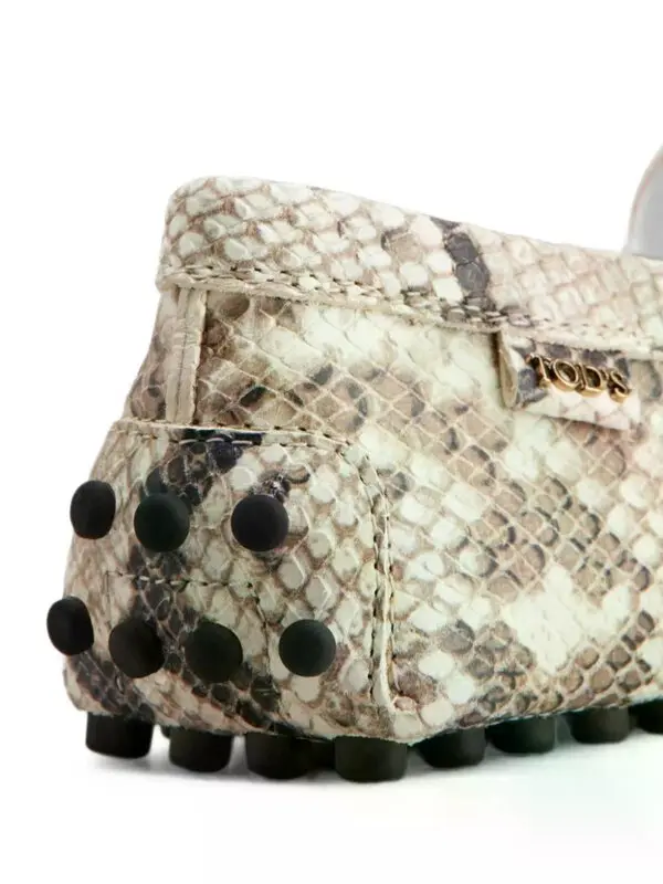 TOD'S Snakeskin-effect Gommino Loafers