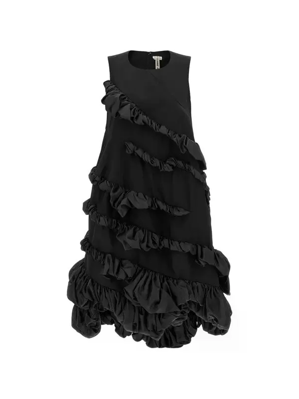 Comme Des Garçons Ruffled Asymmetrical Mini Dress