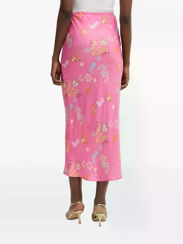NEVER FULLY DRESSED Printed Midi Skirt