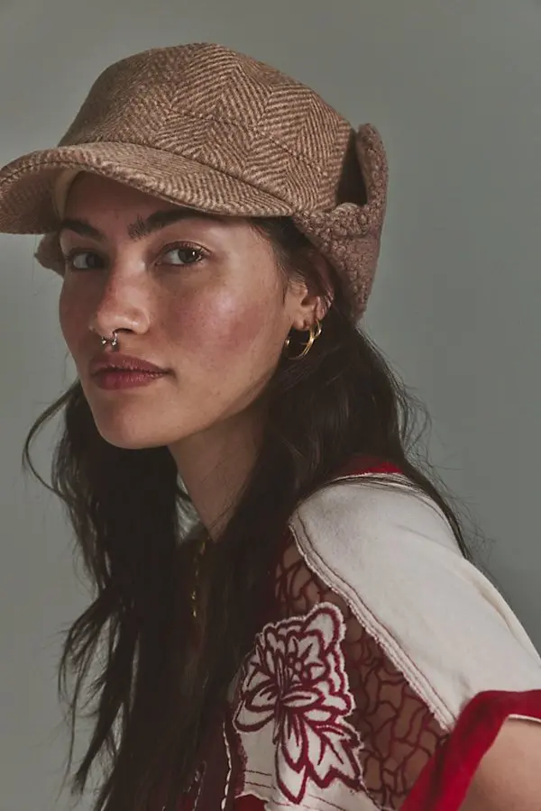 Free People Cozy Convertible Cadet Hat - Beige