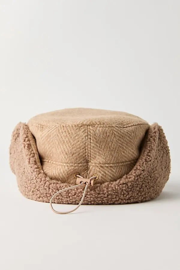 Free People Cozy Convertible Cadet Hat - Beige