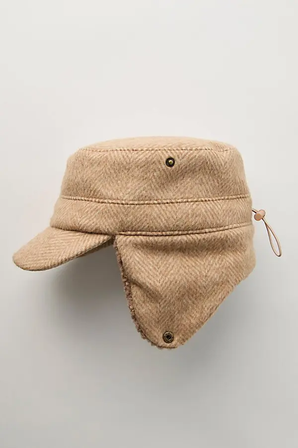 Free People Cozy Convertible Cadet Hat - Beige