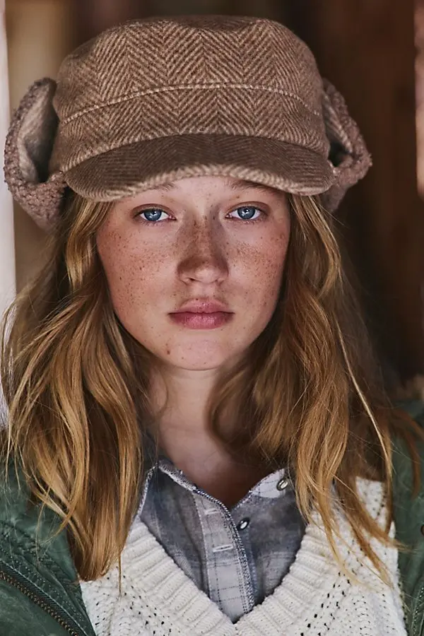 Free People Cozy Convertible Cadet Hat - Beige