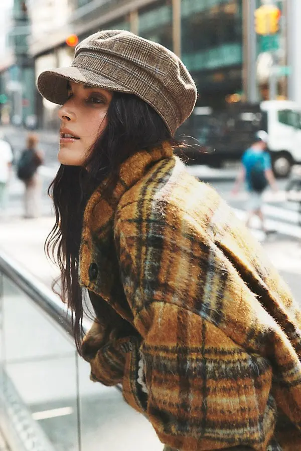 Free People Heritage Plaid Cadet Hat