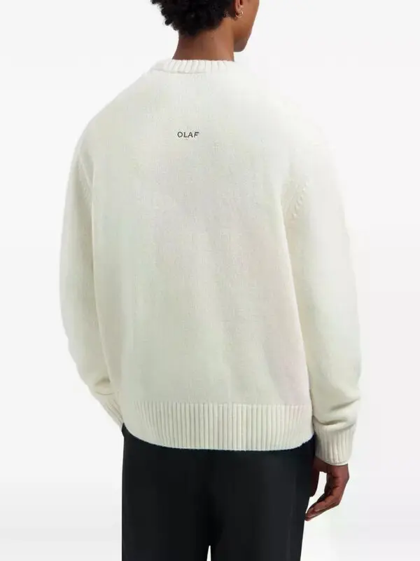OLAF Logo-print Crew-neck Sweater