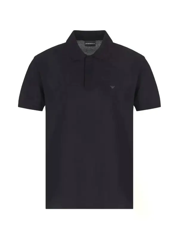 Emporio Armani Logo-detail Cotton Polo Shirt