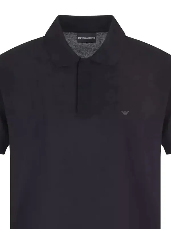 Emporio Armani Logo-detail Cotton Polo Shirt