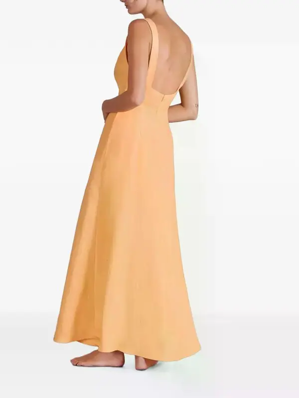 Bondi Born Tobago Cutout Linen Dress - Orange