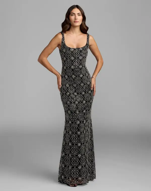 Mac Duggal Sleeveless Embellished Column Gown