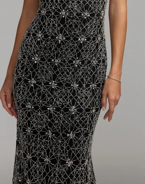 Mac Duggal Sleeveless Embellished Column Gown