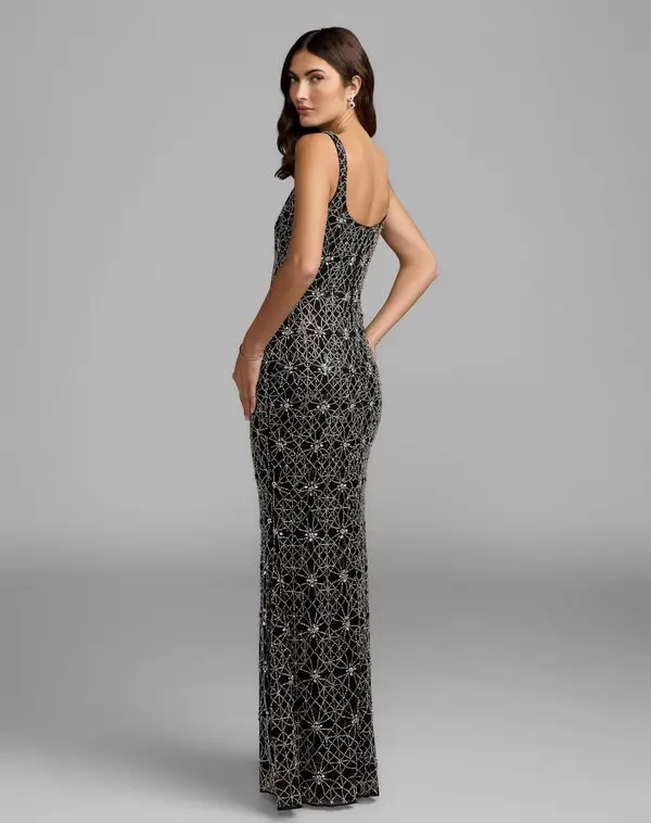 Mac Duggal Sleeveless Embellished Column Gown