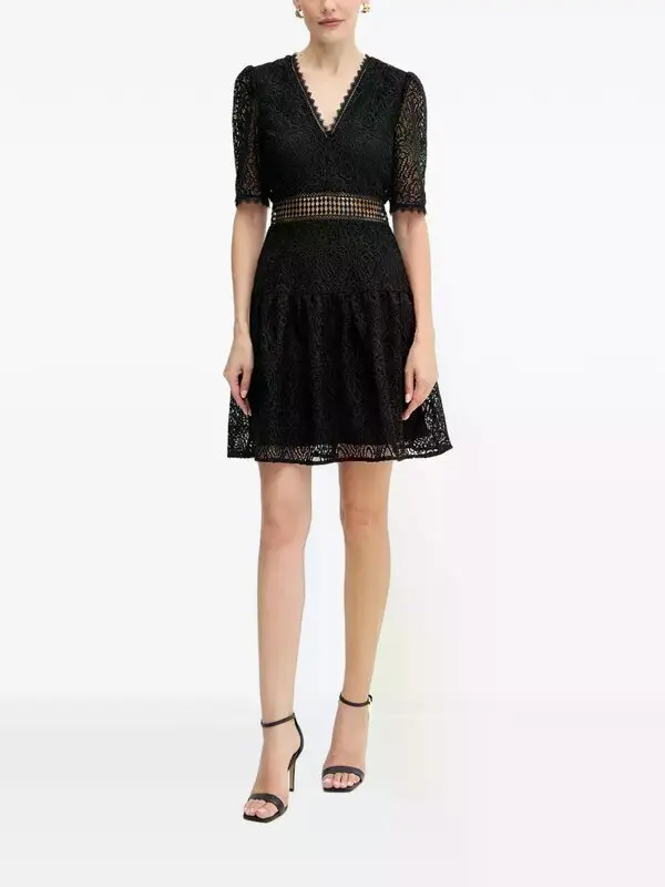 MORGAN V-neck Lace Mini Dress