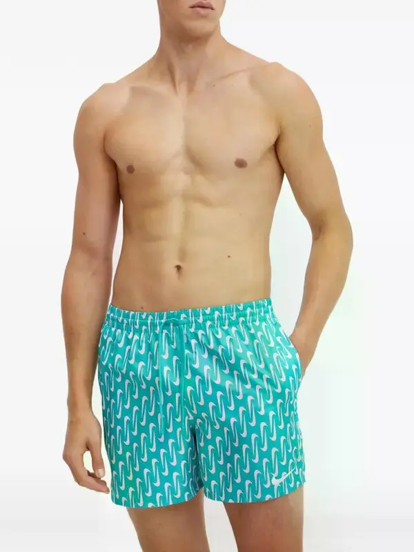 Nike Swoosh-print Swim Shorts