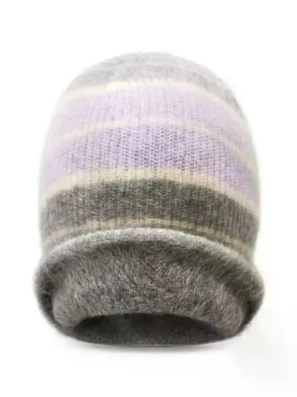 Guest In Residence Striped Cashmere Beanie Hat