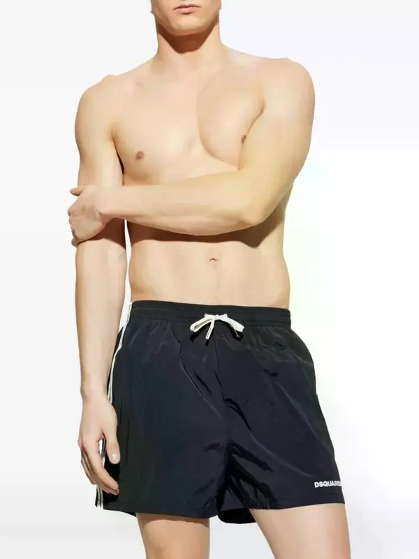 Dsquared2 Logo-print Side-stripe Swim Shorts