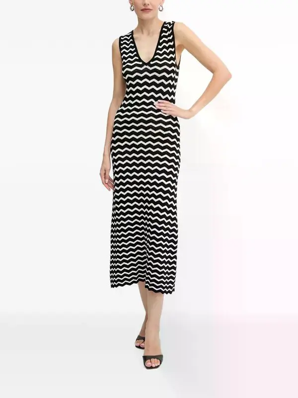 MORGAN V-neck Sleeveless Midi Dress