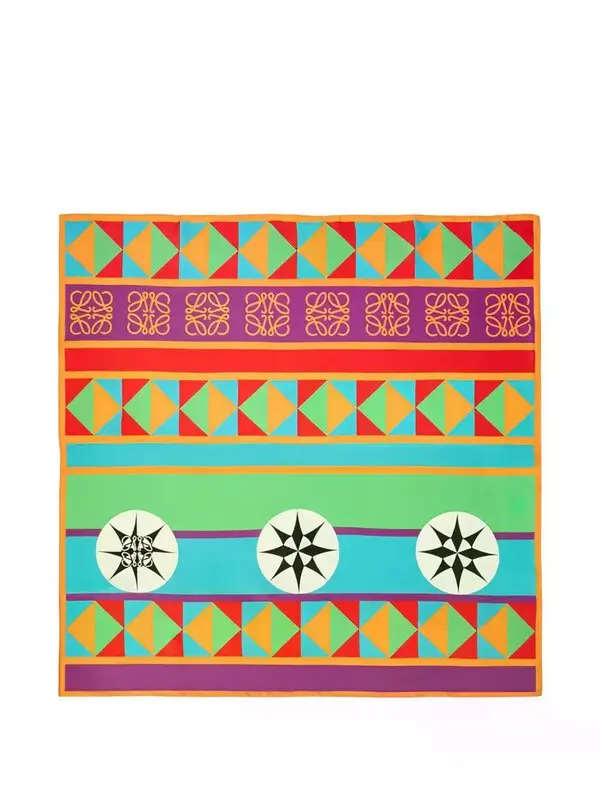 Loewe Anagram Geometric-print Scarf