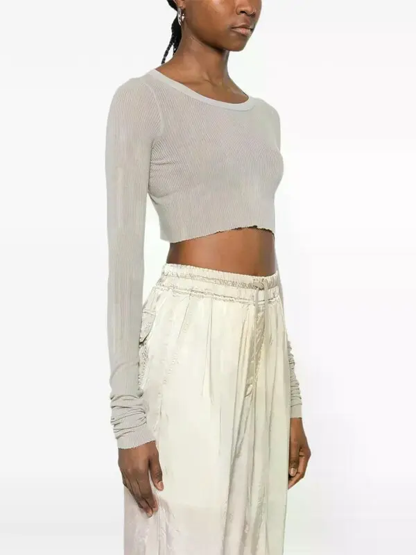 Rick Owens Ribbed Cropped T-shirt
