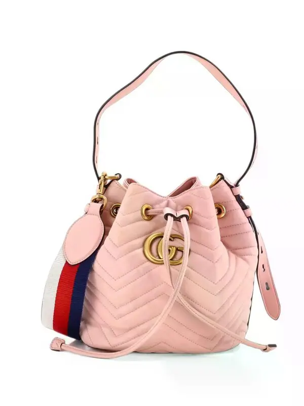 Gucci Gg Marmont Matelasse Leather Small Bucket Bag