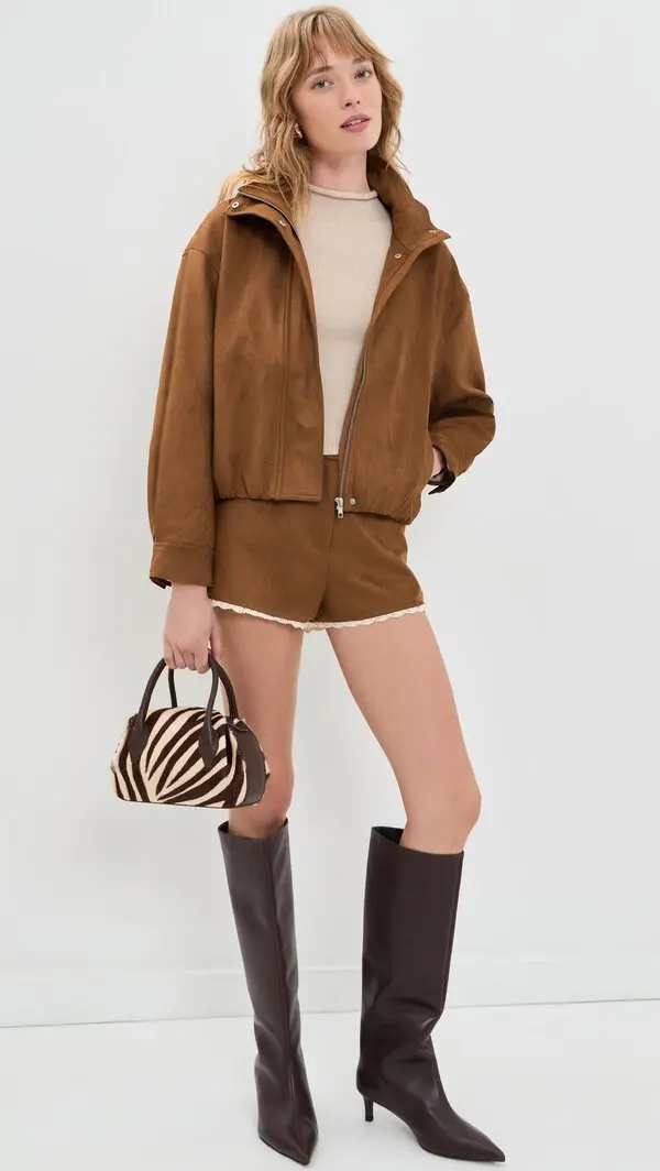 Astr The Label Cooper Faux Suede Jacket