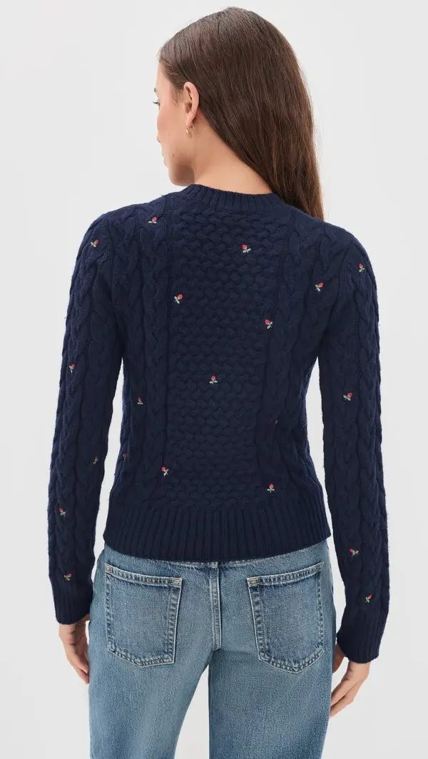 PISTOLA Shana Cable Embroidered Sweater