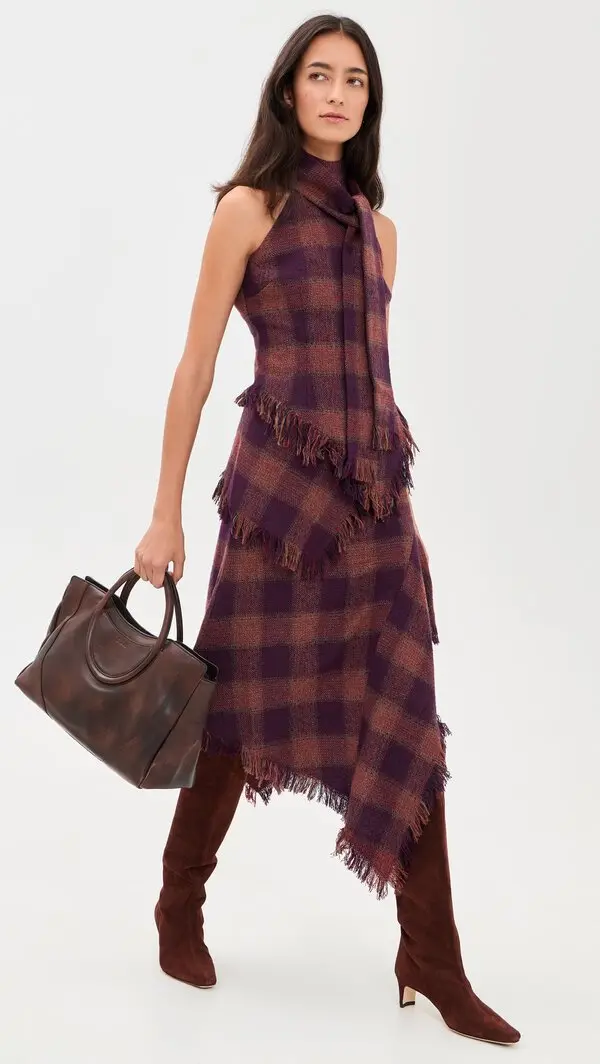 ROWING BLAZERS Tartan Scarf Skirt