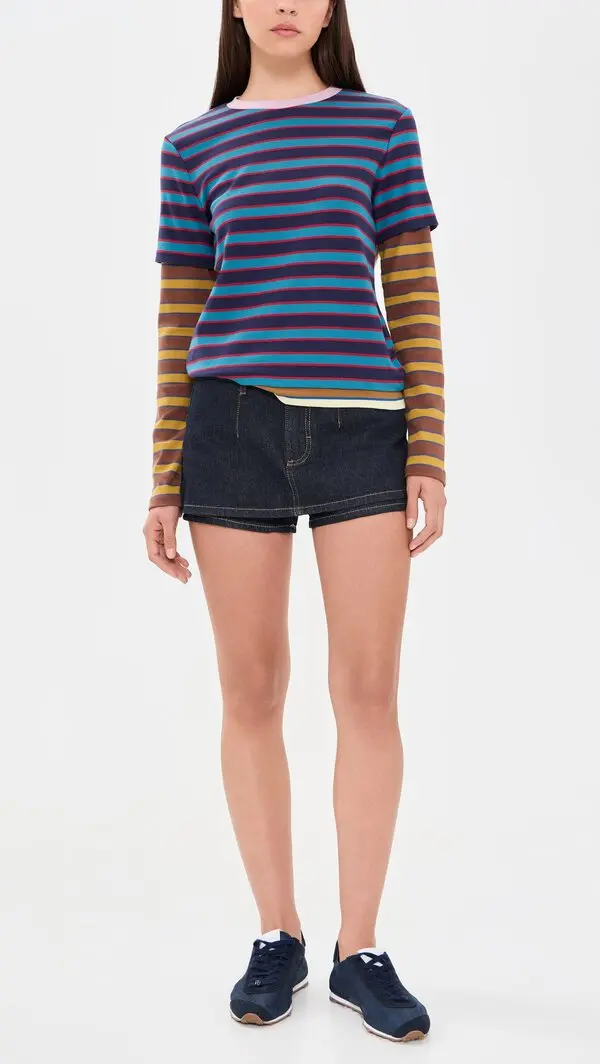 Free People Galivanting Denim Skort