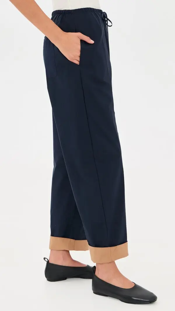 LESET Yoshi Contrast Drawstring Pants
