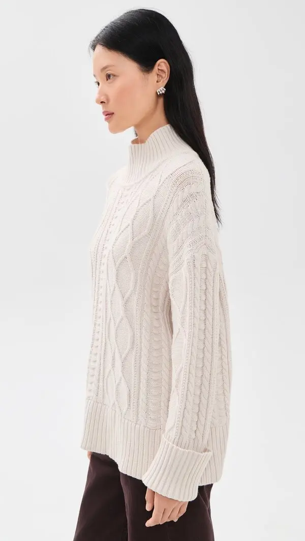 Splendid X @cellajaneblog Cable Turtleneck Sweater