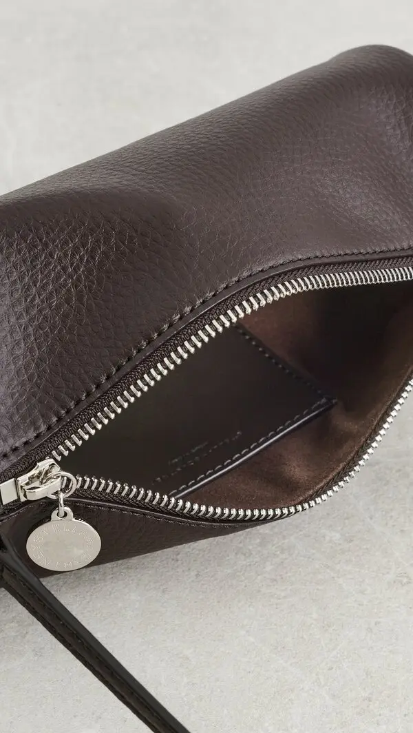 Stella McCartney Logo Embossed Grainy Faux Leather Eco Pouch