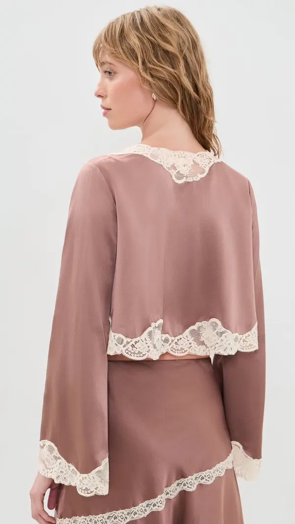 LoveShackFancy Elarine Silk Blouse