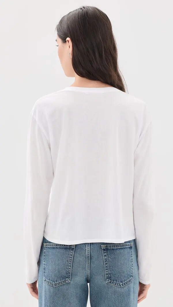 PERFECTWHITETEE Harley Long Sleeve Boxy Crew Tee