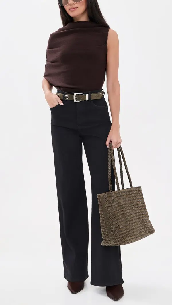 Veronica Beard Taylor High Rise Wide Leg Jeans