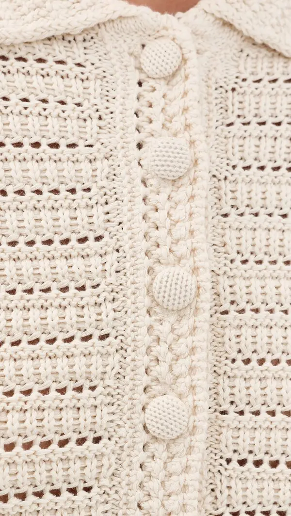 Madewell Pointelle Knit Peplum Cardigan