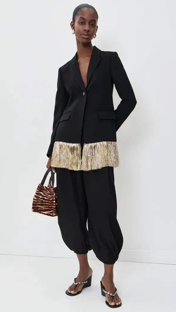 SIMONMILLER Odette Crepe Fringe Blazer