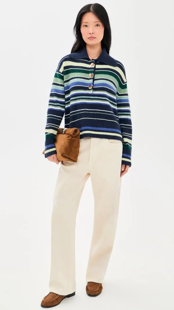 Free People Trading Up Stripe Sweater