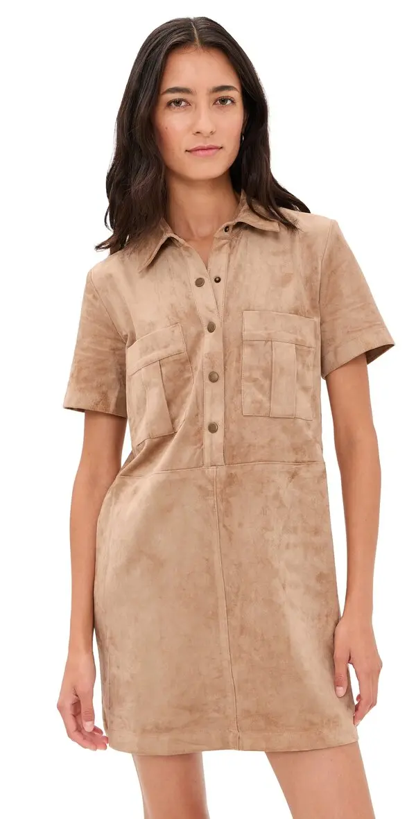 Z Supply Leone Faux Suede Dress