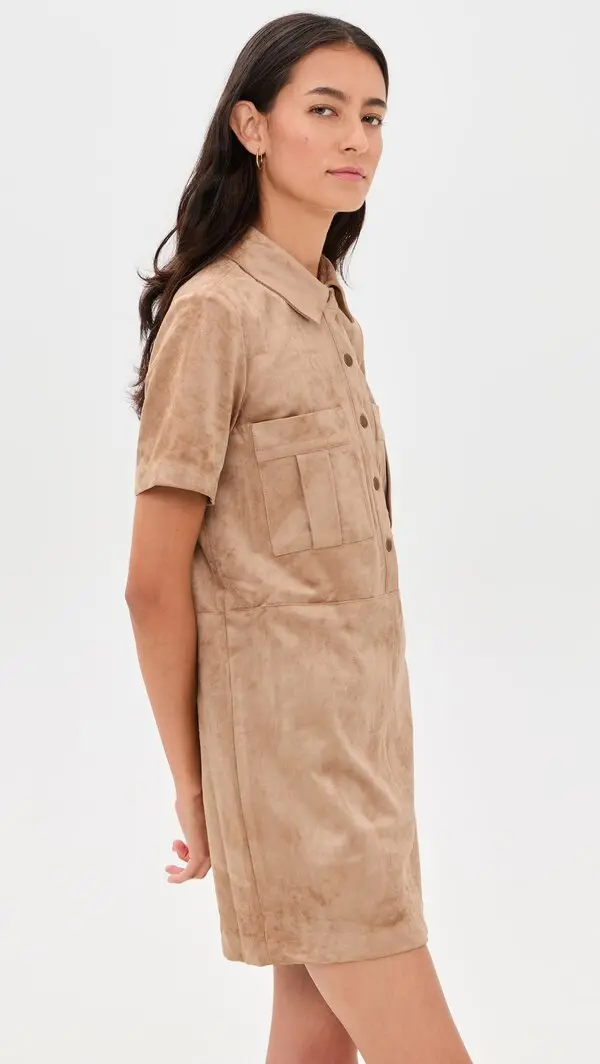 Z Supply Leone Faux Suede Dress