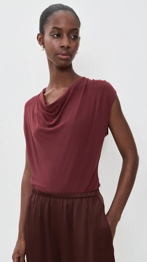Vince Draped Cowl Neck Top