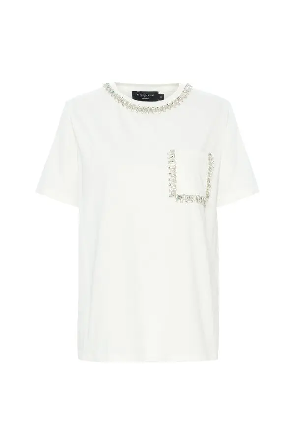 EXQUISE Neutrals Alla Tshirt – Ecru