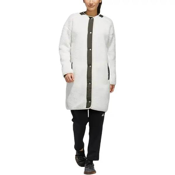 Adidas Fleece Jacket Asia Sizing 'white Black