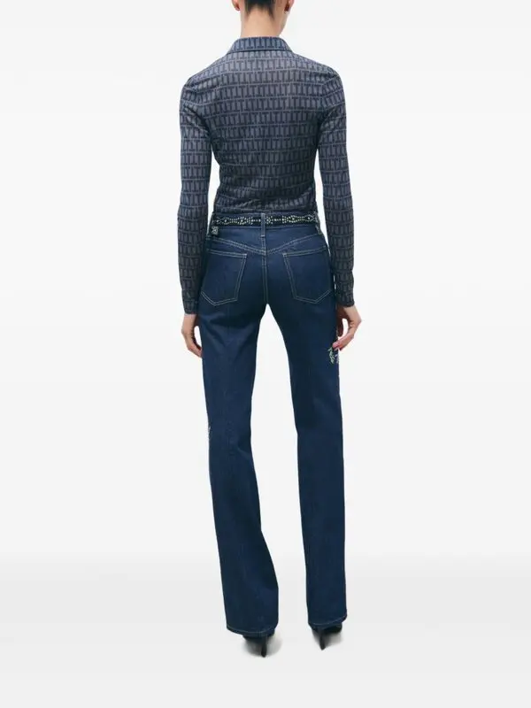 Tory Burch Embroidered Denim Jeans