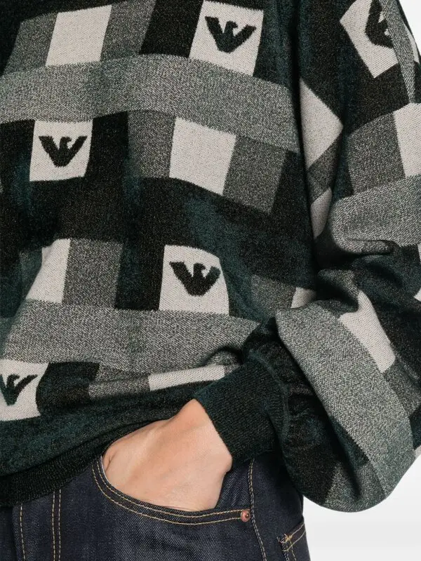 Emporio Armani Logo Crewneck Sweater - Grey