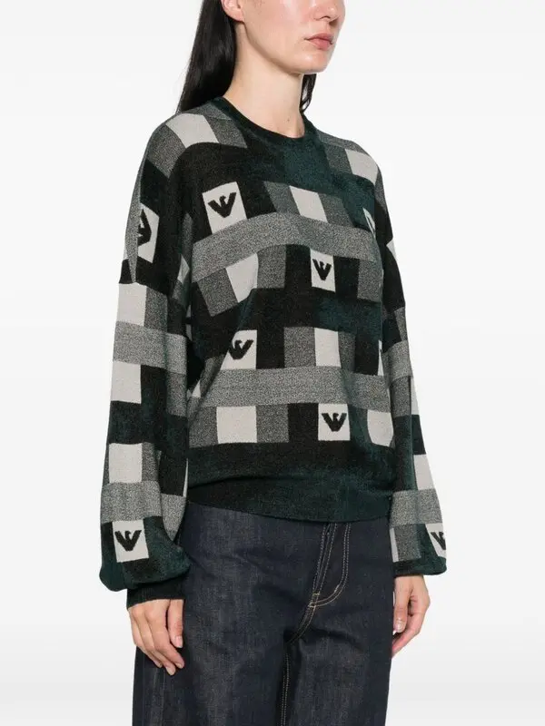 Emporio Armani Logo Crewneck Sweater - Grey