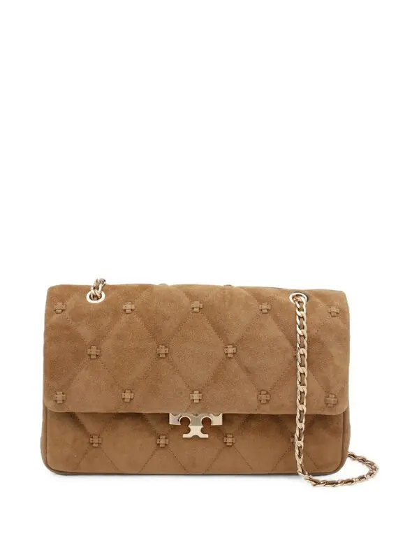 Tory Burch Romy Knot Suede Leather Shoulder Bag