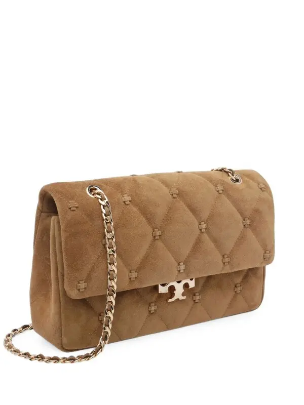Tory Burch Romy Knot Suede Leather Shoulder Bag