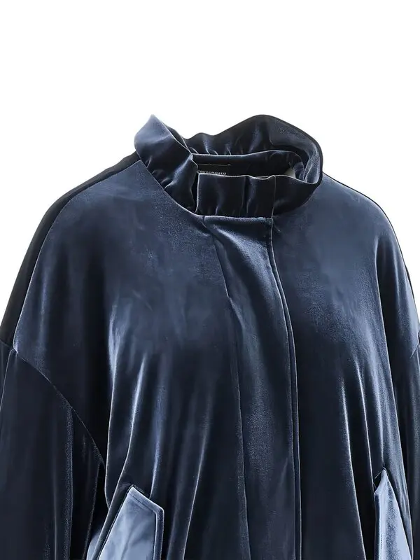 Emporio Armani Chenille Blouson Jacket - Blue
