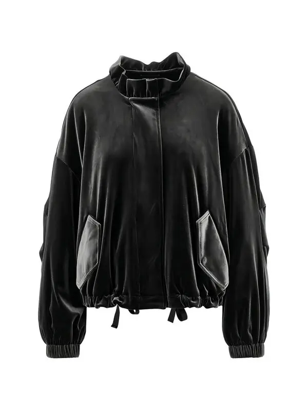 Emporio Armani Chenille Blouson Jacket - Black